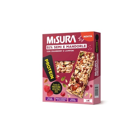 Misura baton cu seminte, migdale, merisoare, zmeura, cu proteina ...