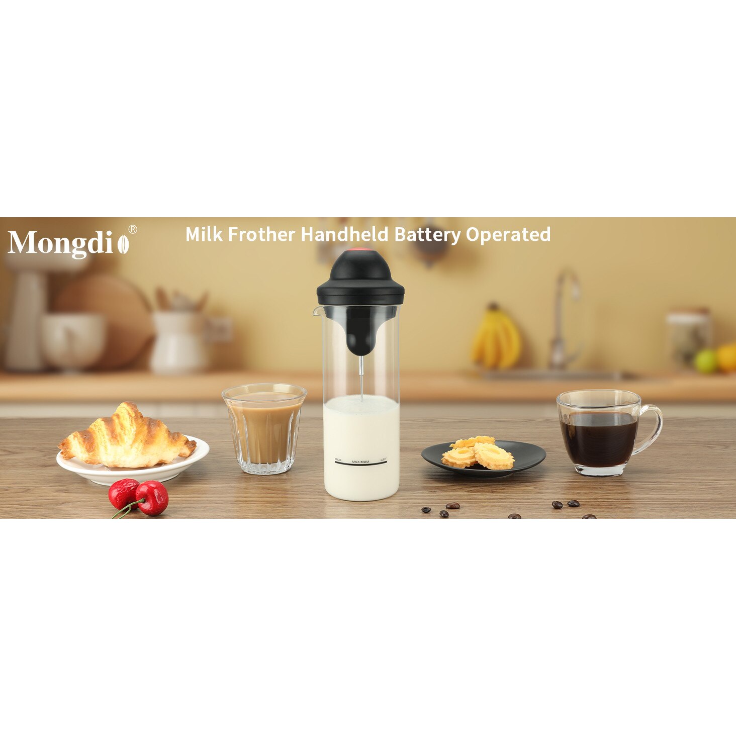 Spumator de lapte electric de ultima generatie, mixer cu cap dublu ...