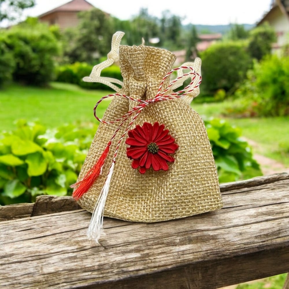 Set 3 Martisoare tip Brosa, Flori satinat-catifelate, Banuti de ...