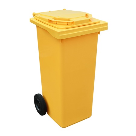 Pubela gunoi Napochim, HDPE, 120 L, galbena - eMAG.ro