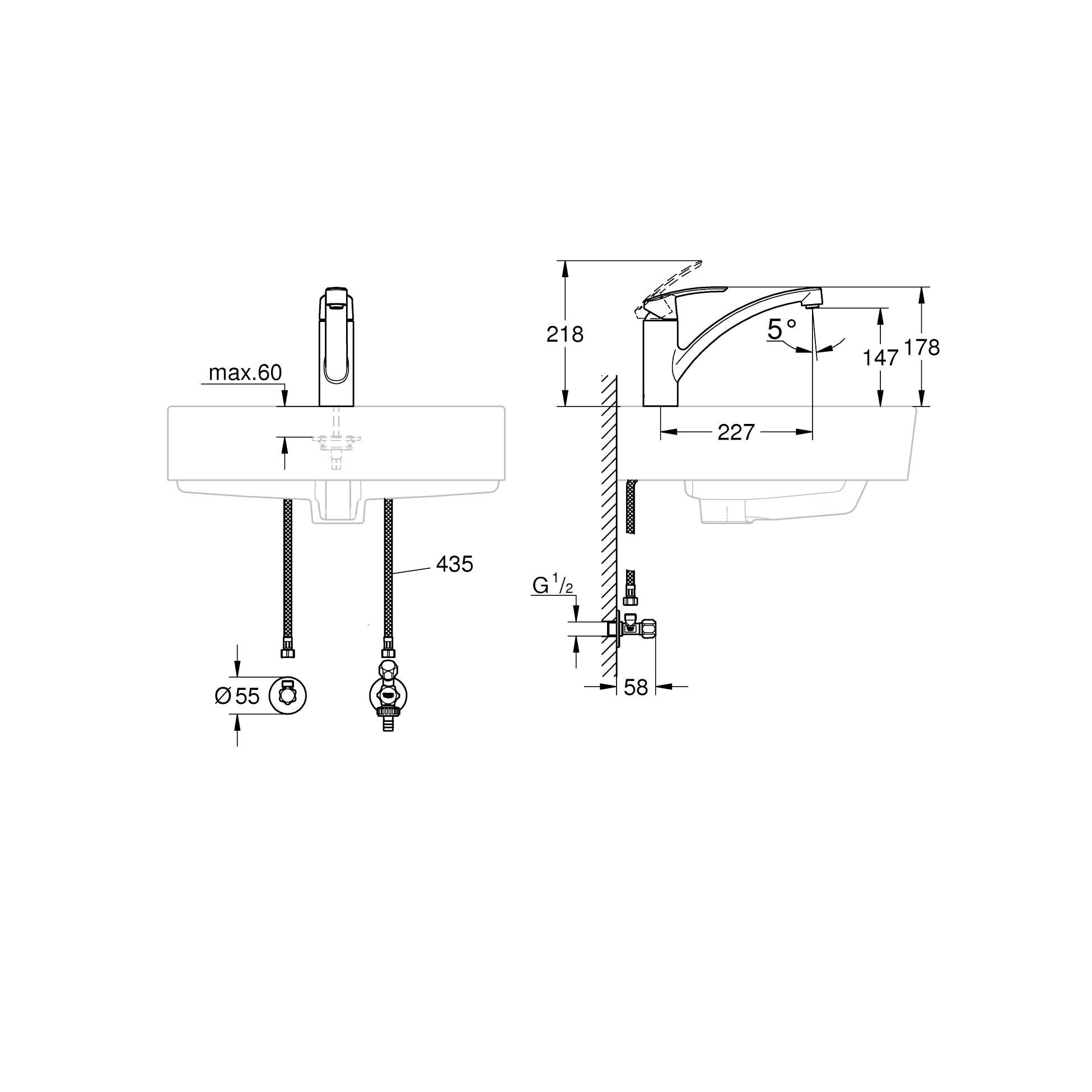 Grohe Start konyhai csaptelep csomag + mosogatógép/mosógép szelep ...