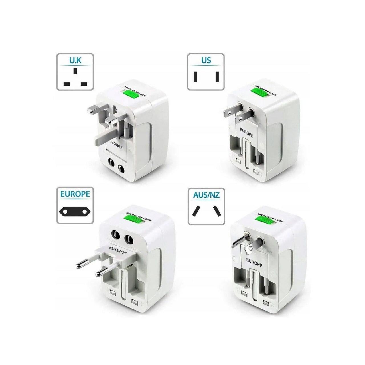 Adaptor universal pentru priza, uz casnic sau calatorie, disponibil ...