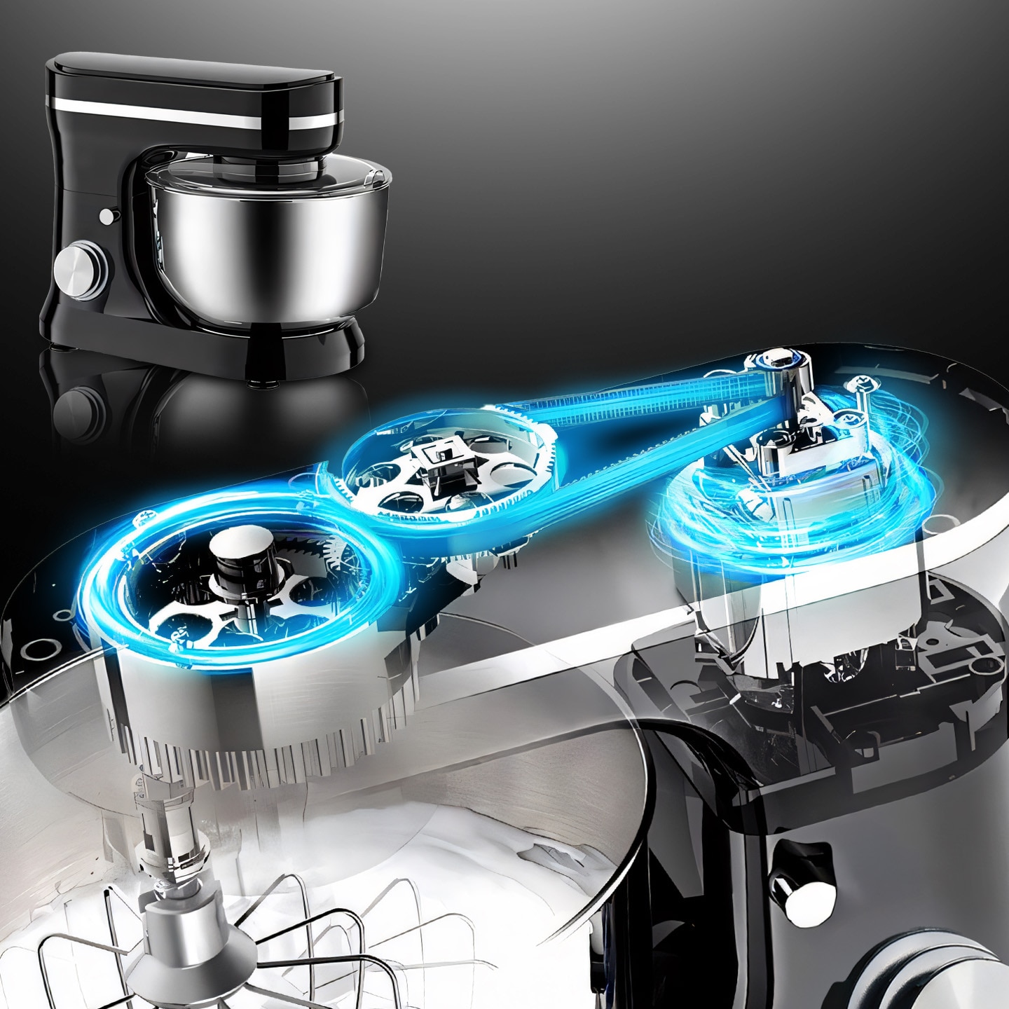 Robot de Bucatarie RETOO HomeSmart, 2000W, Bol din INOX 6L cu Capac ...