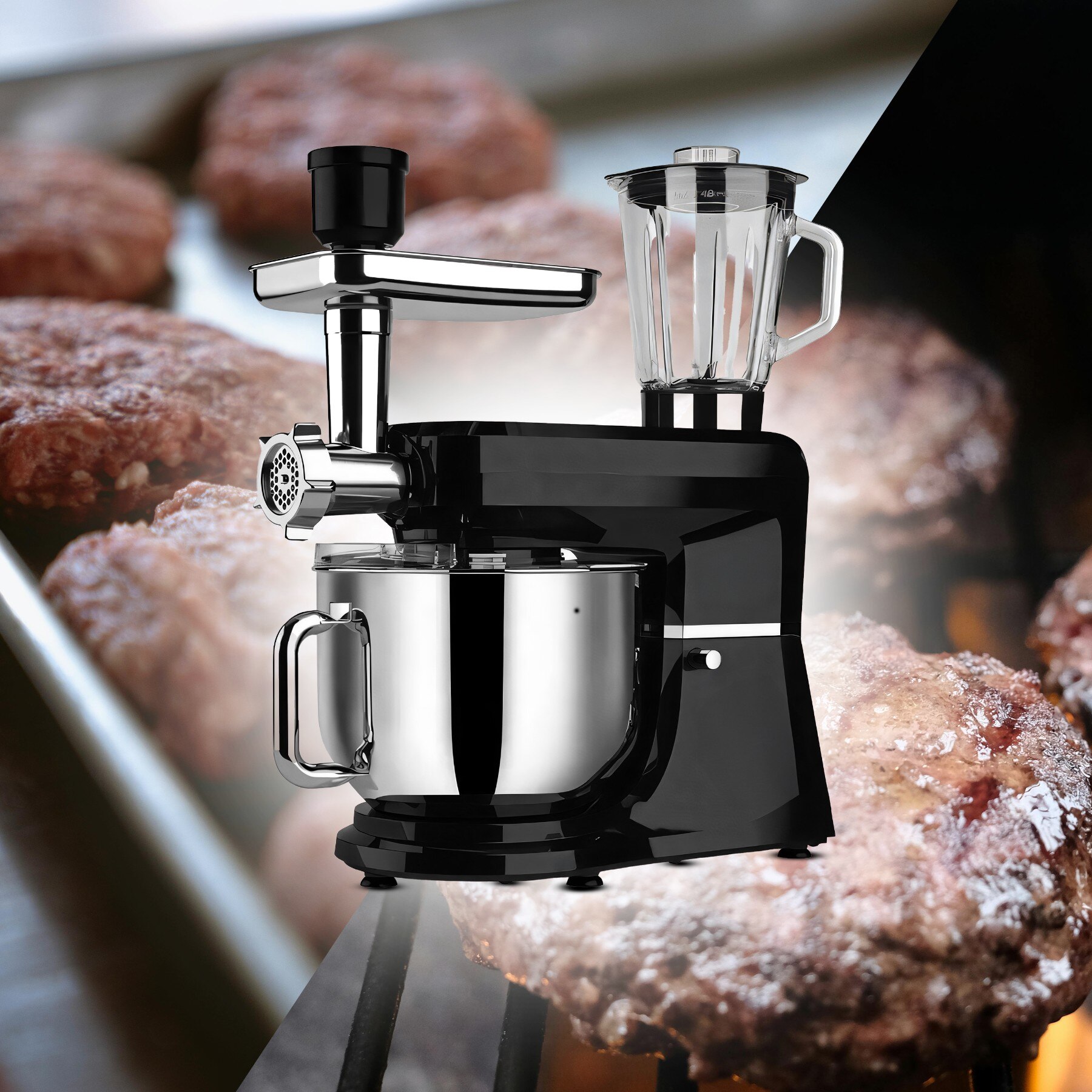 Robot de Bucatarie 5in1 RETOO CookMaster cu Tocator de Carne si Blender ...