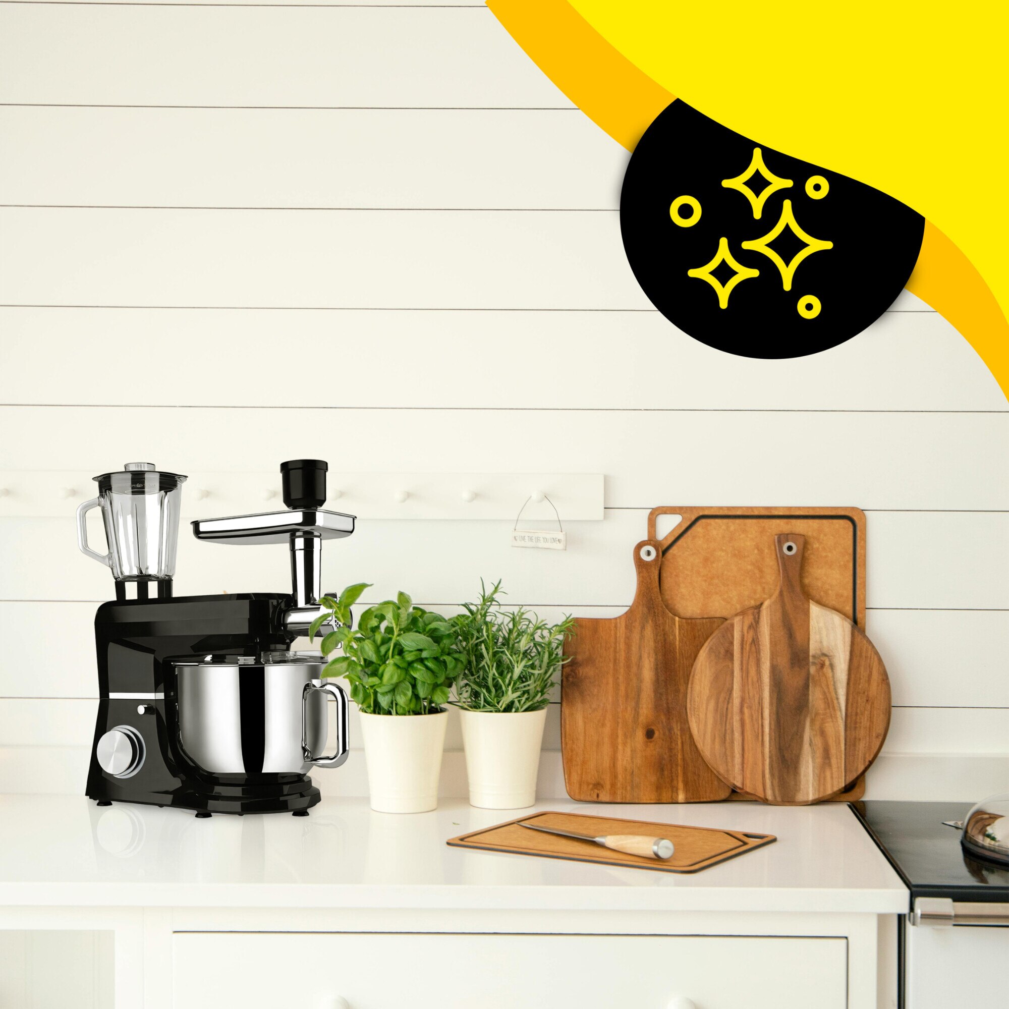 Robot de Bucatarie 5in1 RETOO CookMaster cu Tocator de Carne si Blender ...