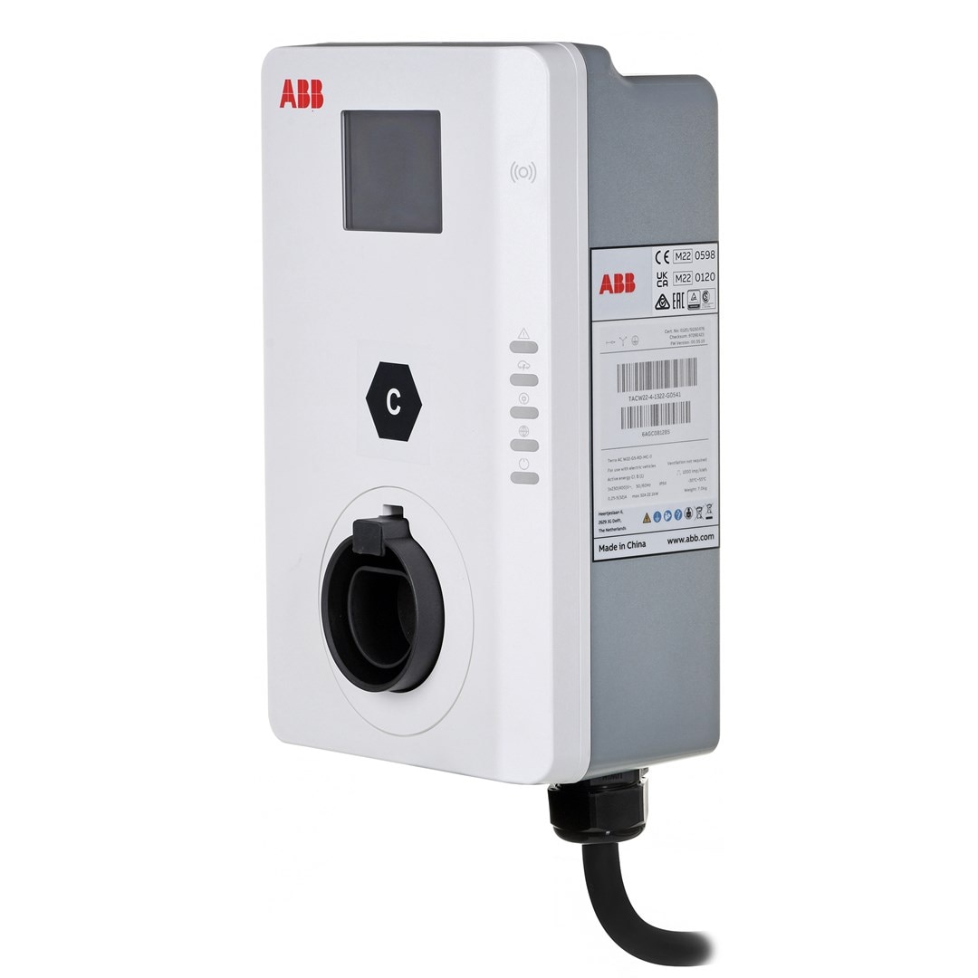 Statie incarcare vehicule electrice, ABB, Terra AC W22-G5-RD-MC-0, 22kW ...