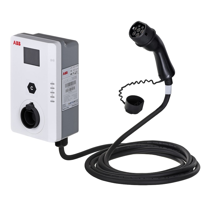 Statie incarcare vehicule electrice, ABB, Terra AC W22-G5-RD-MC-0, 22kW ...