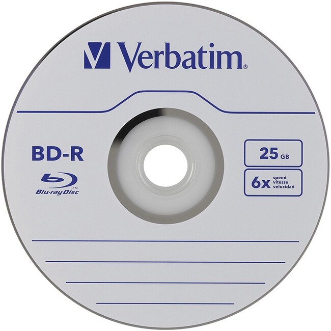 Blu-Ray Verbatim BD-R Single Layer 25Gb 6X - 25 бр. в шпиндел - eMAG.bg