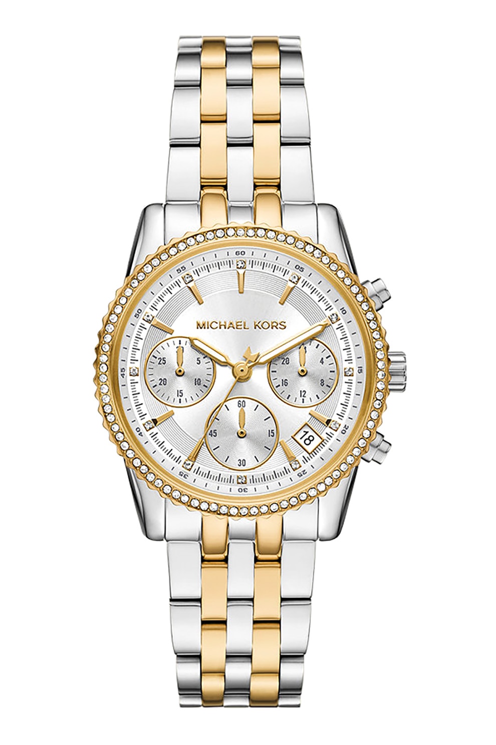 Michael Kors, Bryant Rozsdamentes acél krono karóra, Ezüstszín ...