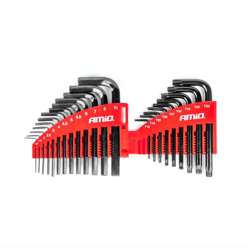Set 22 chei imbus Hexagonale 1.27-10mm si Torx T10-T50, 04297 Amio ...