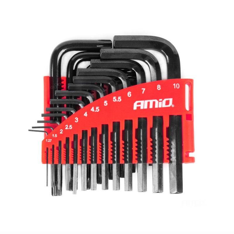 Set 22 chei imbus Hexagonale 1.27-10mm si Torx T10-T50, 04297 Amio ...