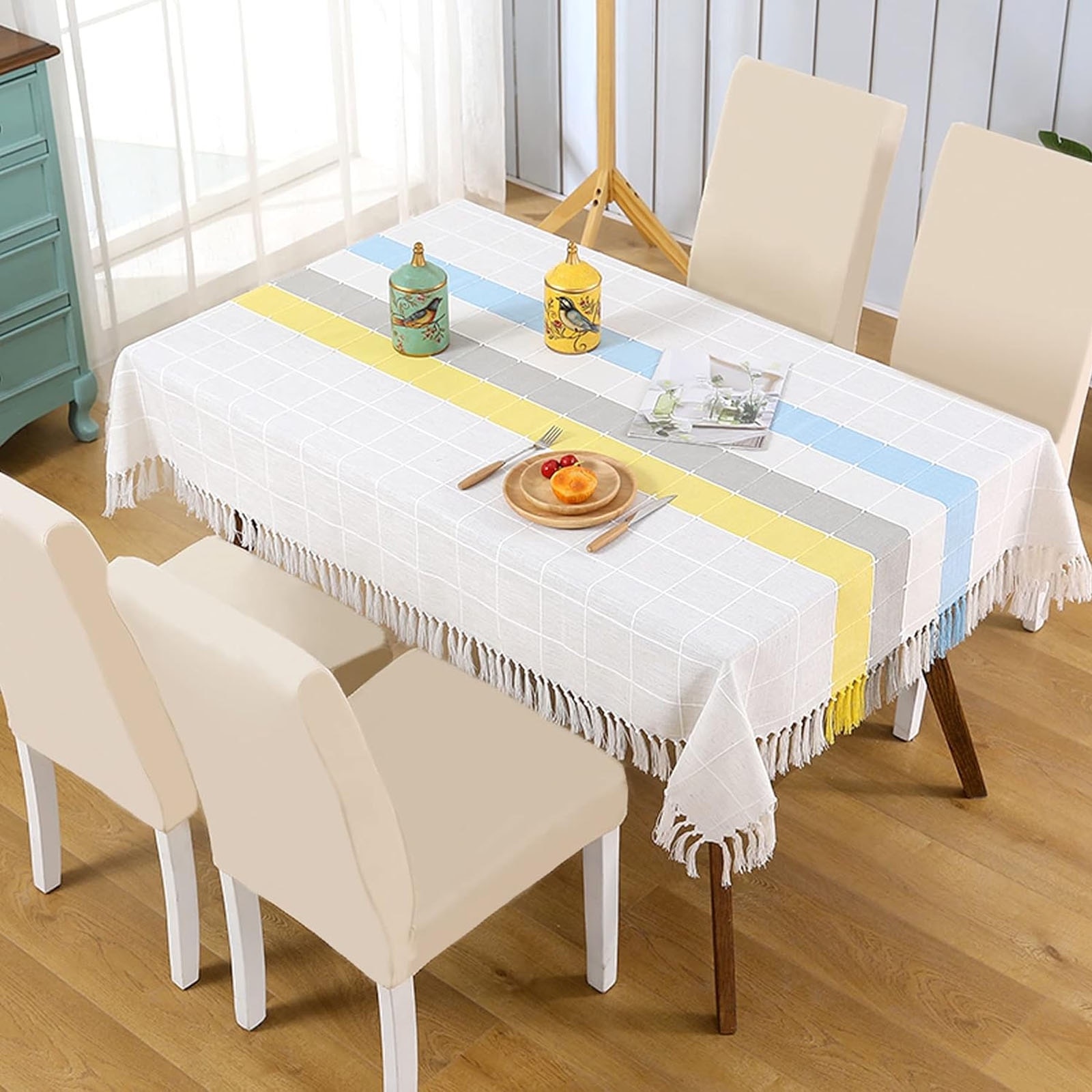 Set 4 Huse Scaun, SINBINTA, Huse pentru scaune elastice, Fara ...