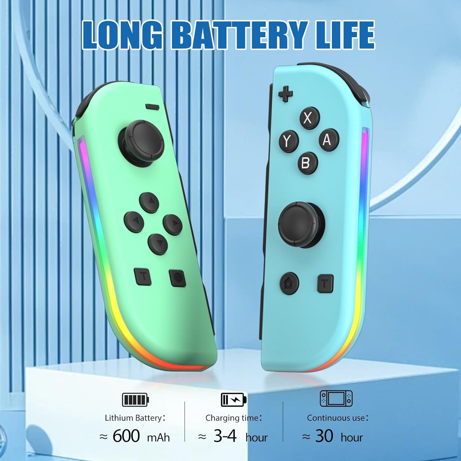 Controler de joc fara fir cu RGB (Potrivit pentru Nintendo Switch/OLED ...