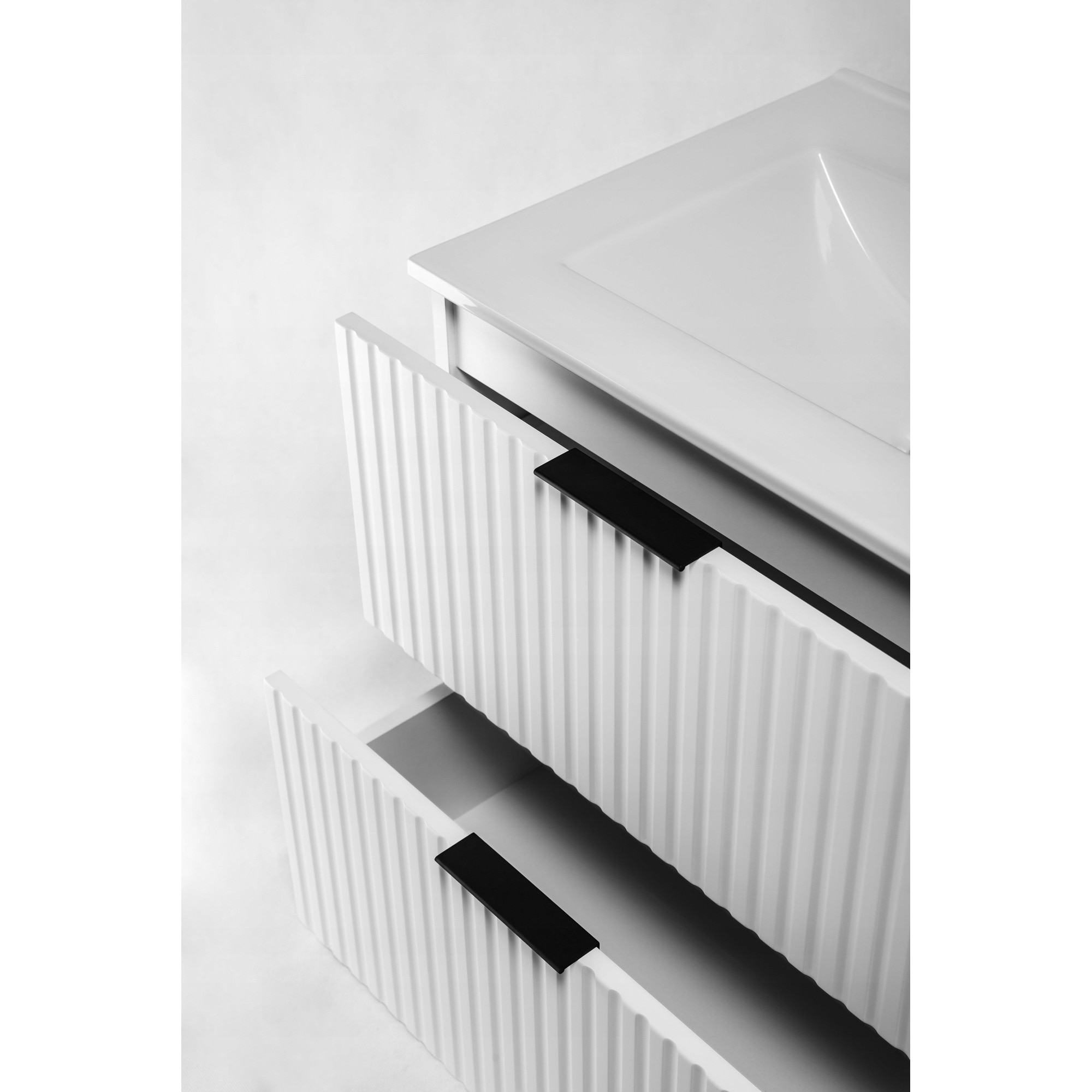 Dulap de baie RODAN, FLOW 60+Blat, MDF, De sine statator, Soft close ...