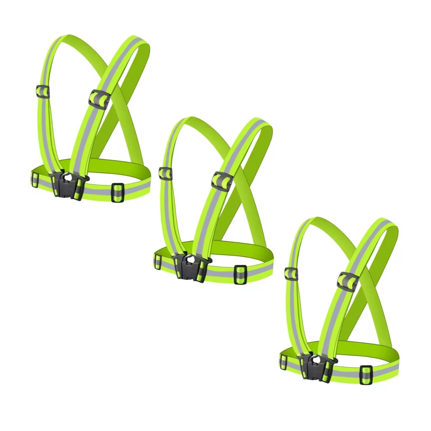 Set 3 bucati Bretele Reflectorizante Ajustabile, Tip Ham – Siguranta si ...