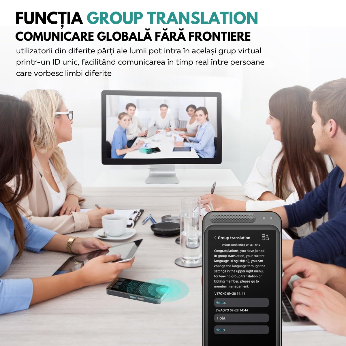 Traducator Inteligent M3 Pro, Asistent AI, Bluetooth, 139+ Limbi ...