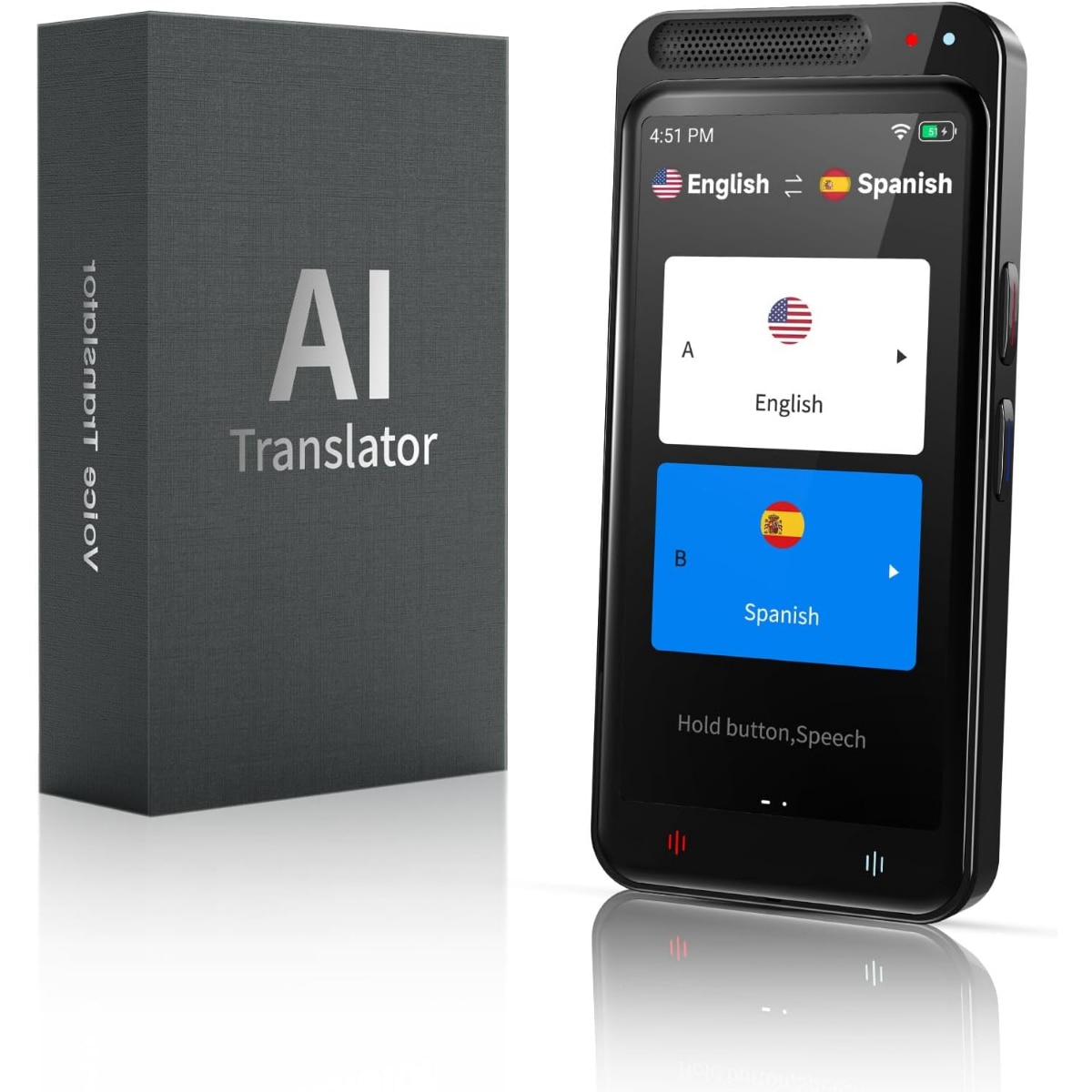 Traducator Inteligent M3 Pro, Asistent AI, Bluetooth, 139+ Limbi ...