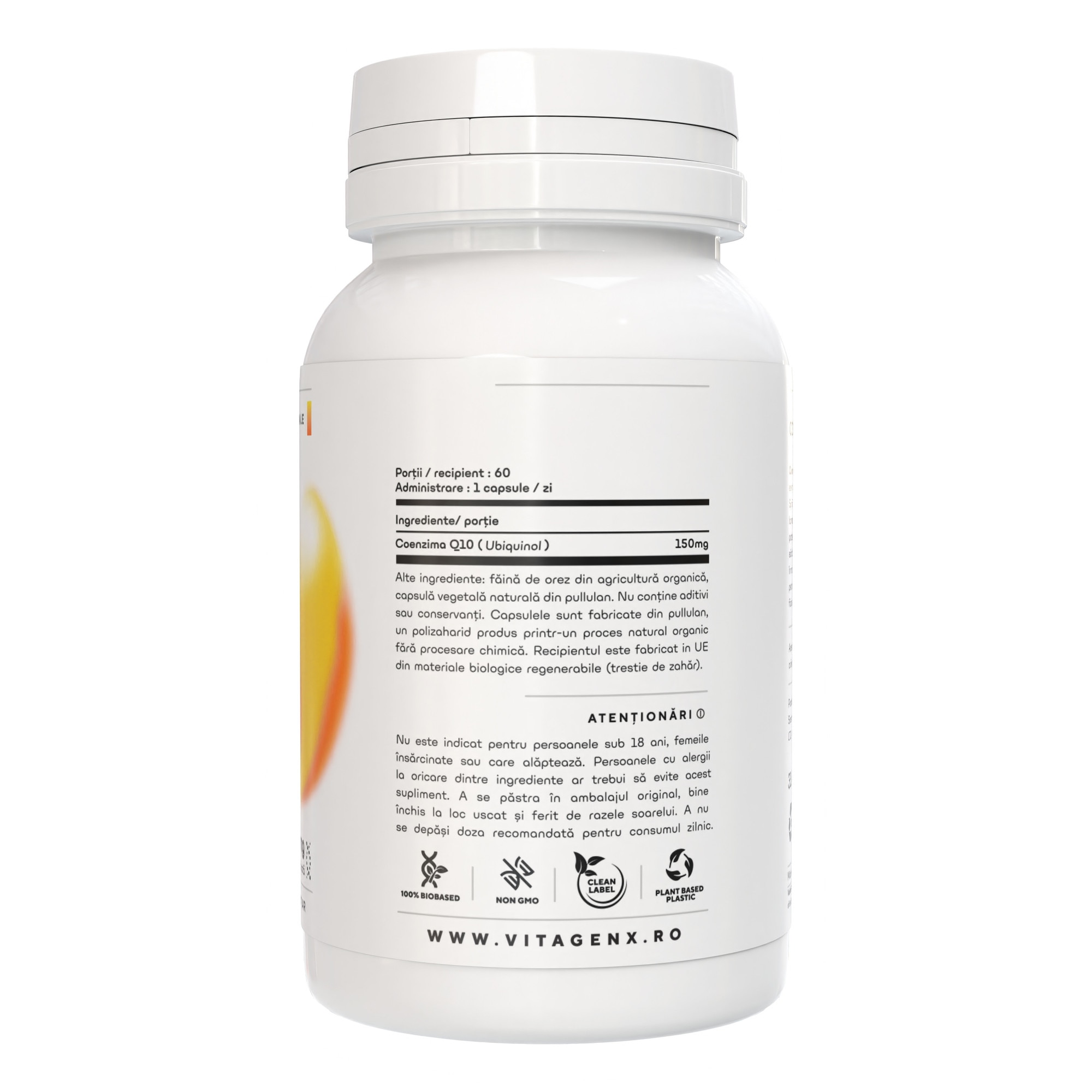 Coenzima Q10 (Ubiquinol) VitagenX - 150mg, 60 capsule, Absorbtie ...