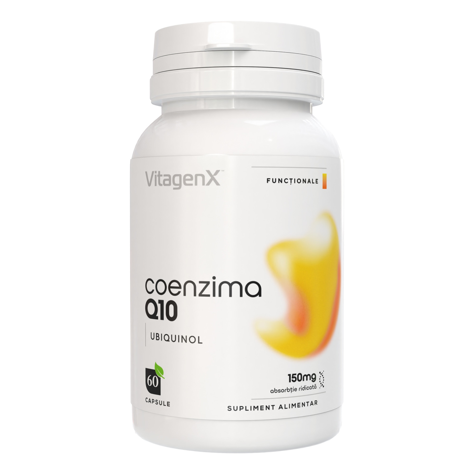 Coenzima Q10 (Ubiquinol) VitagenX - 150mg, 60 capsule, Absorbtie ...