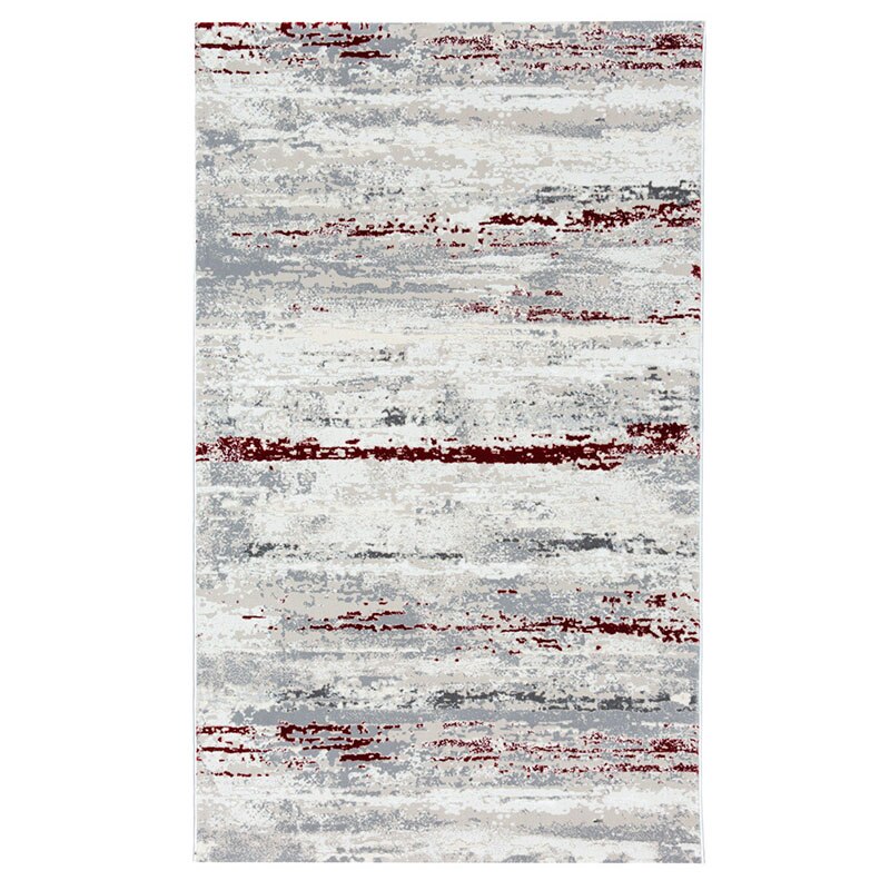 Covor Modern ROSE 125x200 CM, Culoare GRI / ROSU, Cod: 556 - eMAG.ro
