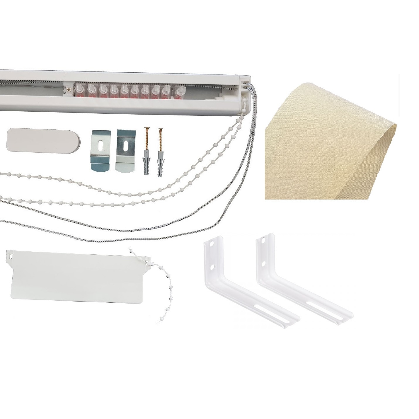 Jaluzele Verticale Textile, Vanessa, Alb, L 200 cm X H 100 cm, MC&A ...