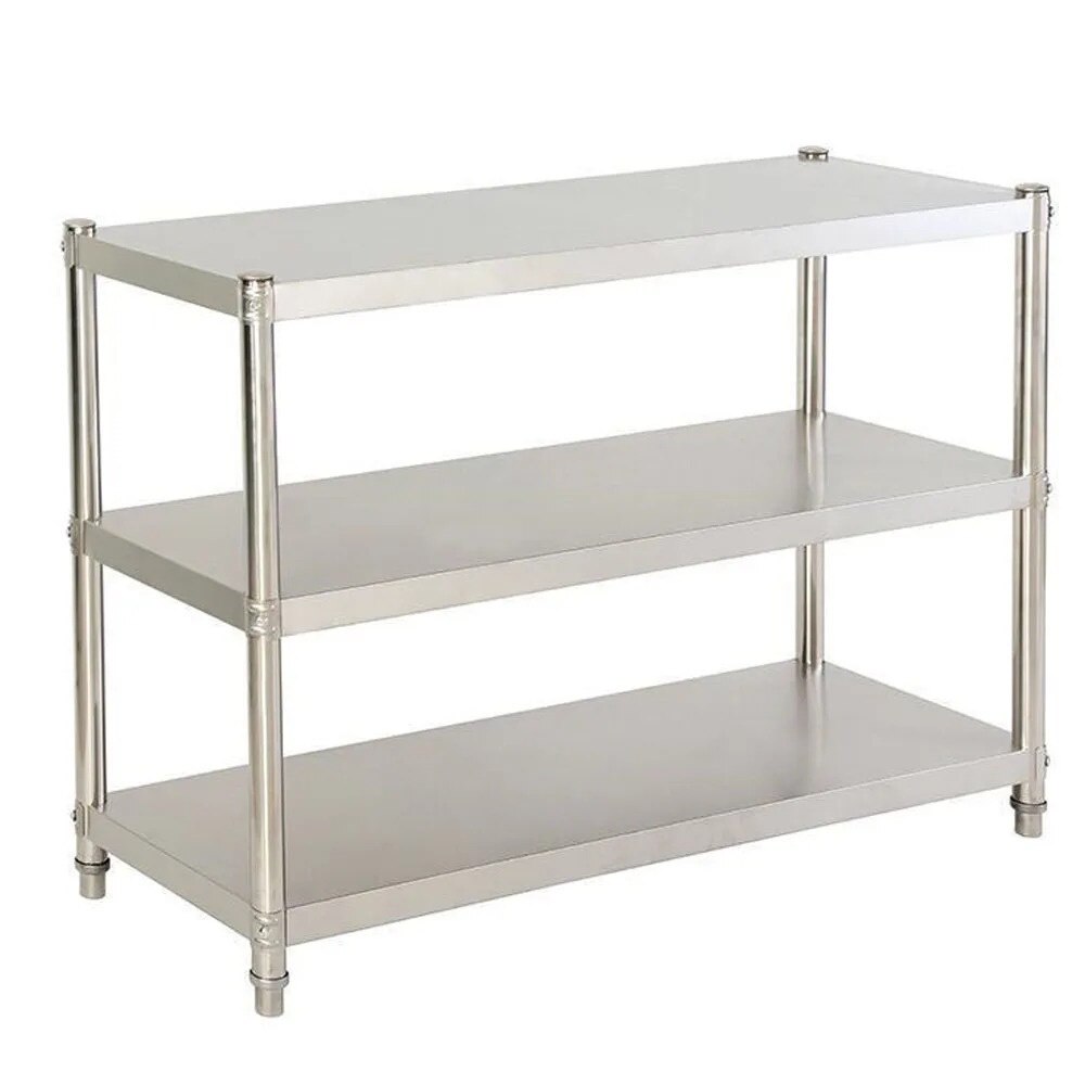 Raft de bucatarie, inox, trei niveluri, argintiu, 80x80x40cm - eMAG.ro