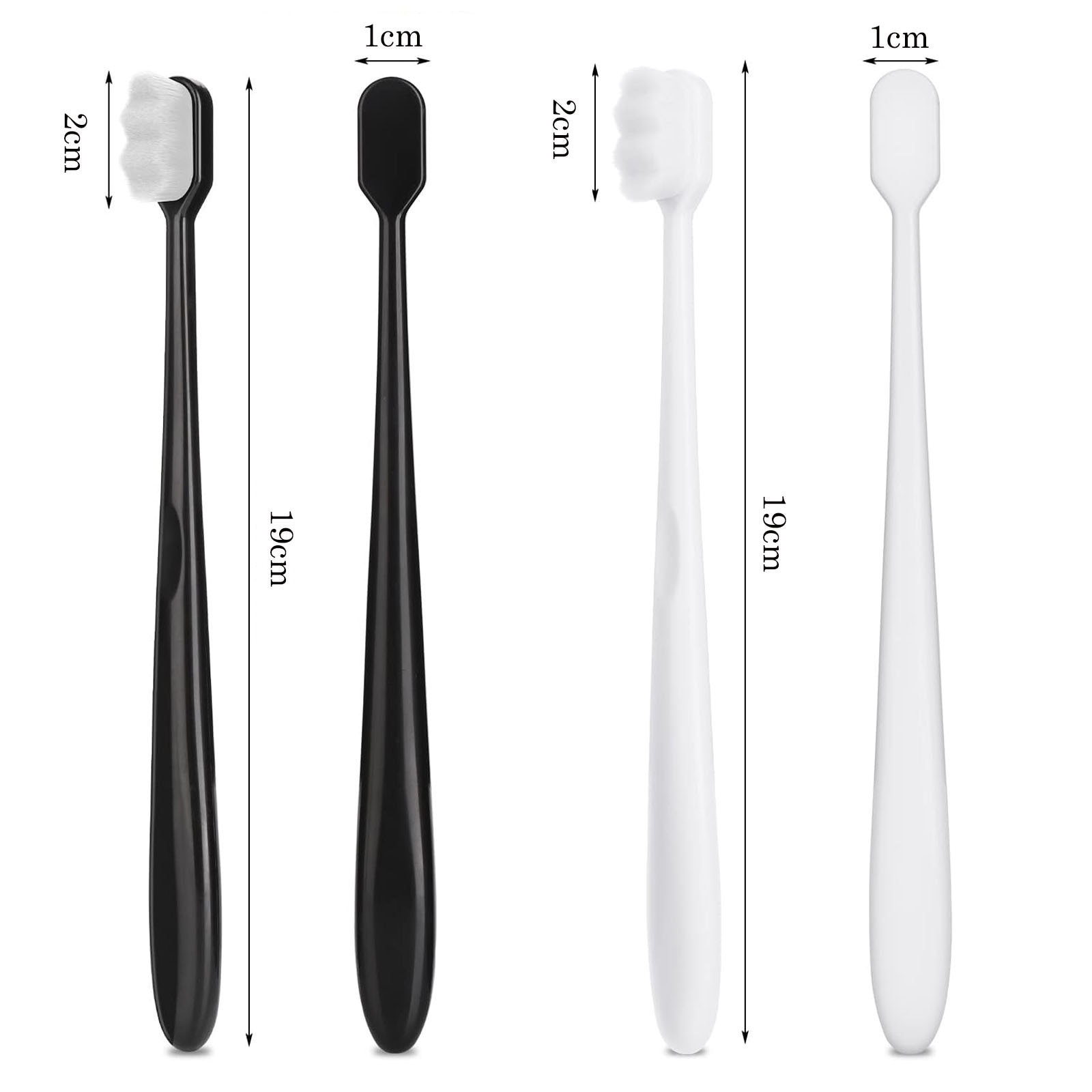 Set 4 periute de dinti, Hggzeg, Ambalat individual, Maner ergonomic, Cu ...