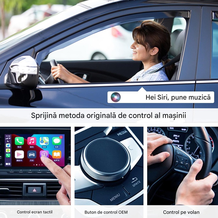 Modul Android Auto, adaptor de la cablu la Wireless, pentru masini cu ...