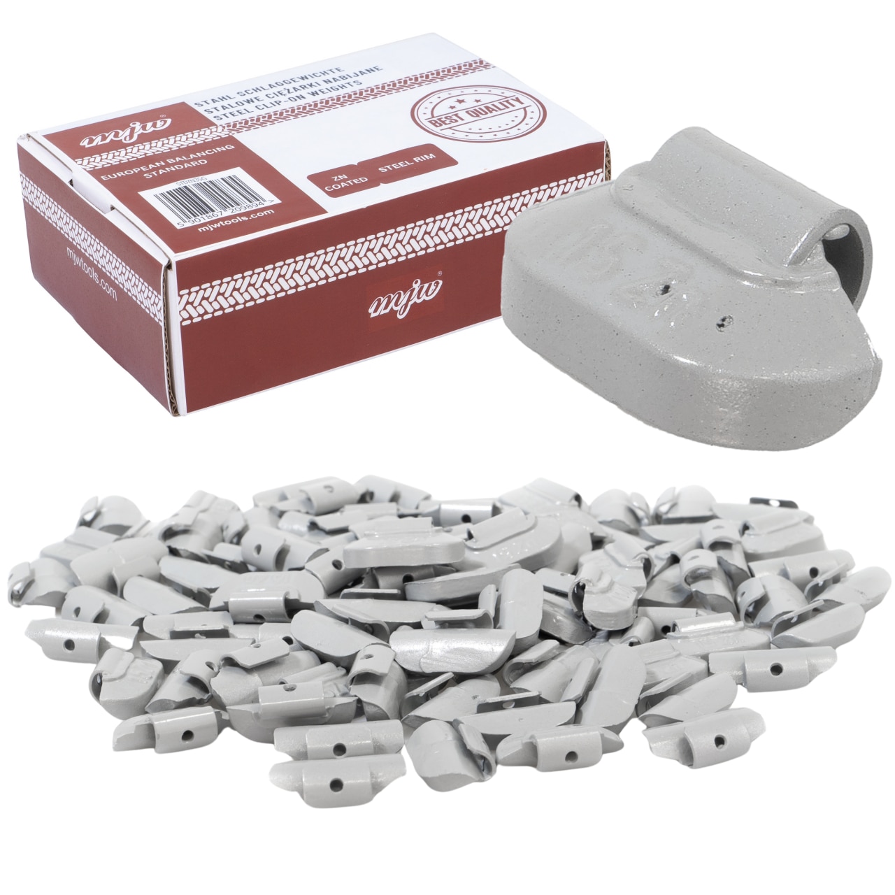 Greutati pentru jante din otel, MJW, perforate, 15g, 100 bucati ...