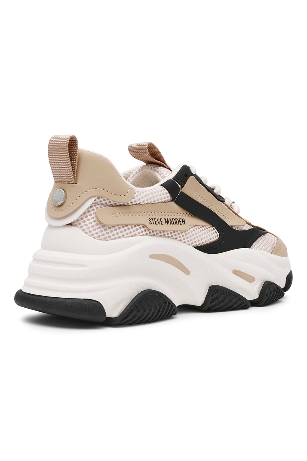 Steve Madden, Pantofi sport cu insertii de plasa Possession-E, Negru ...