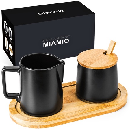 Set Latiera si Zaharnita cu tava de servire cafea, cana lapte 240ml ...