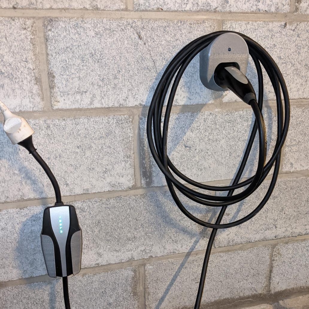 Стойка за стена, съвместима с Tesla Mobile Connector, Тип 2, 3D ...