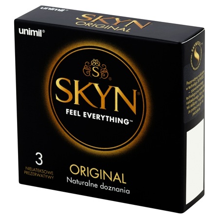 Prezervative, Skyn, set 3 bucati, poliizopren, latime 53mm - eMAG.ro