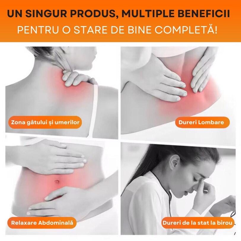 Centura Lombara cu Masaj si Incalzire Infrarosie – Relaxare pentru ...