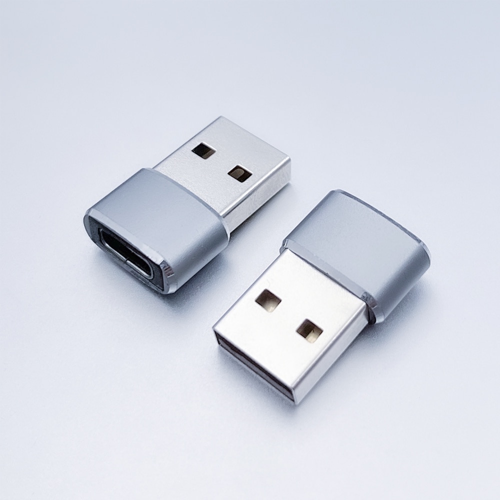 Adaptor USB la USB-C, carcasa din aliaj de aluminiu, incarcare rapida ...