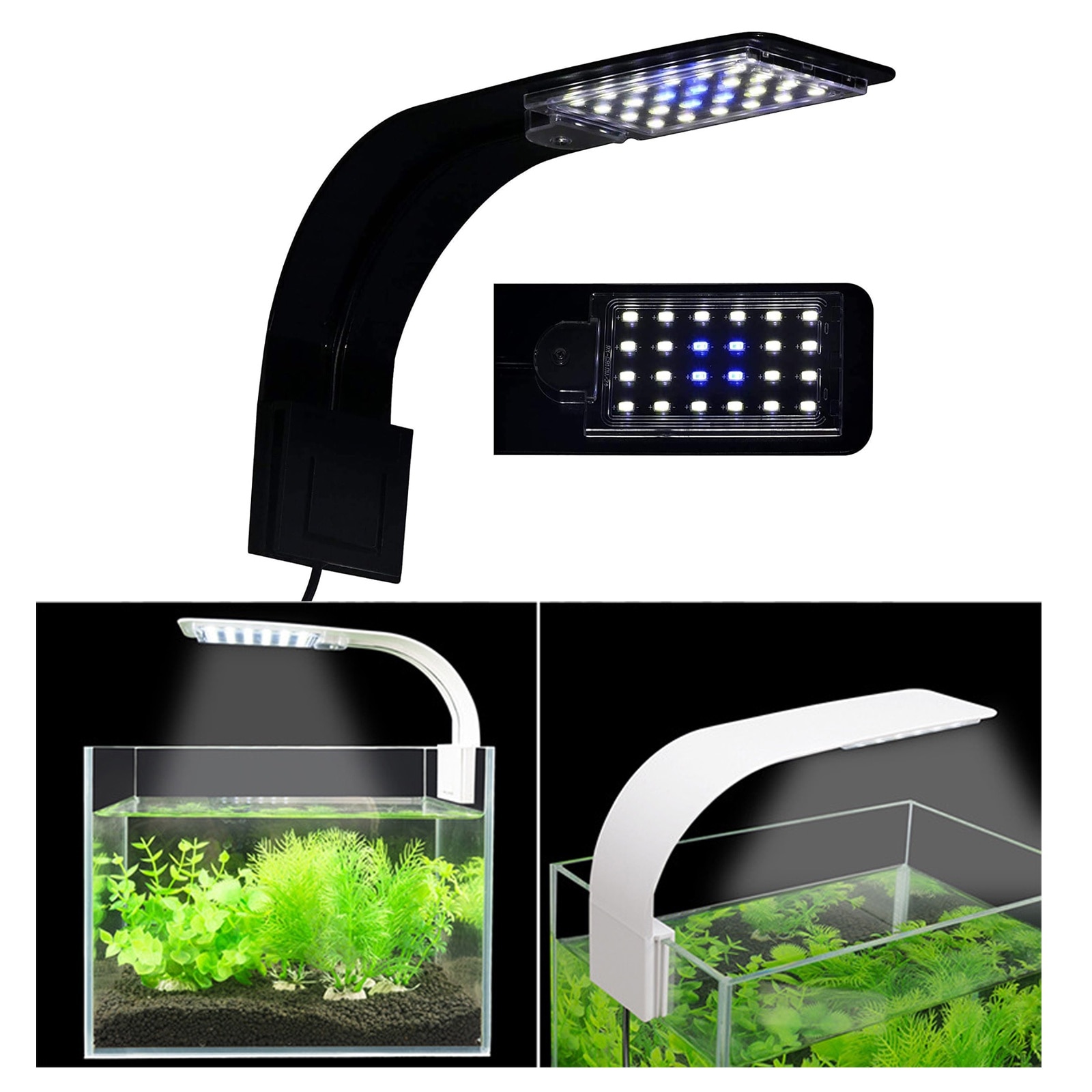 Lumina LED pentru Acvariu, SINBINTA, Lampa de acvariu cu prindere ...