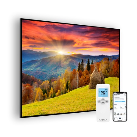 Panou radiant NovoSun ART 1100W - Fall cu Termostat WiFi - eMAG.ro
