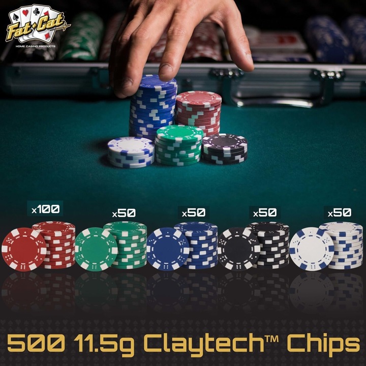 Set Poker Premium KD Home® High Roller 300, 5 Zaruri, 2 Pachete de ...
