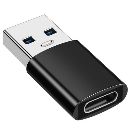 Adaptor USB la USB-C, carcasa din aliaj de aluminiu, incarcare rapida ...