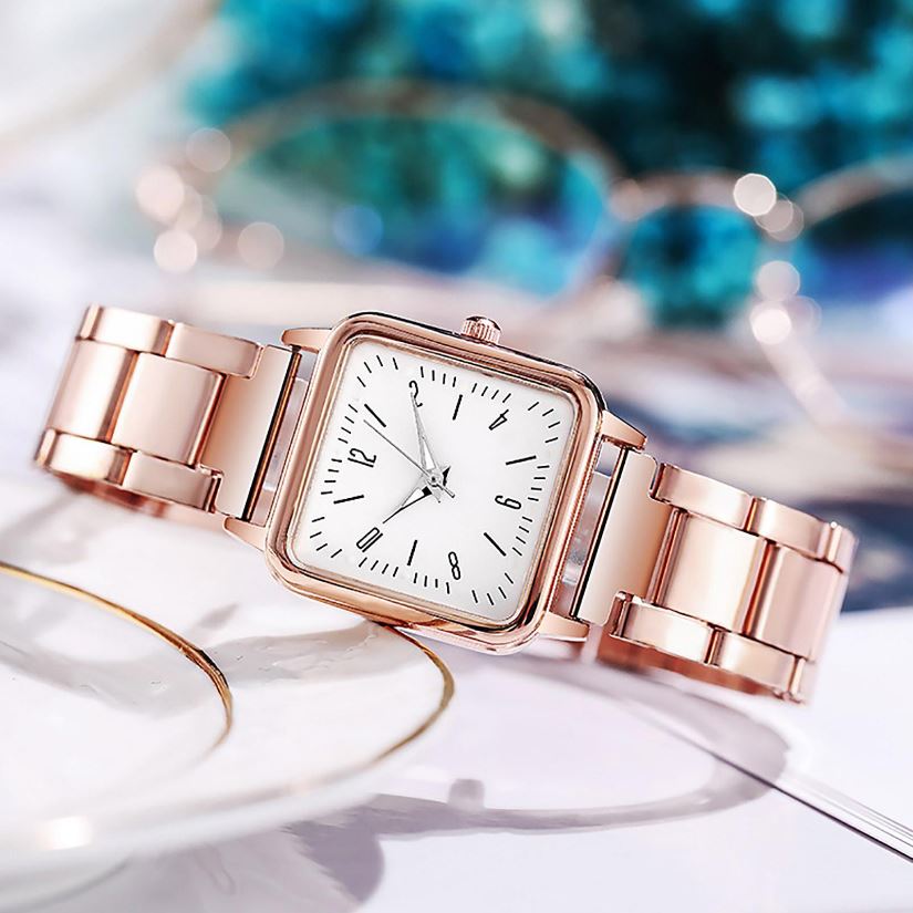 Ceas Classic Grace, pentru Dama, Aspect Elegant Clasic, Quartz, Patrat ...
