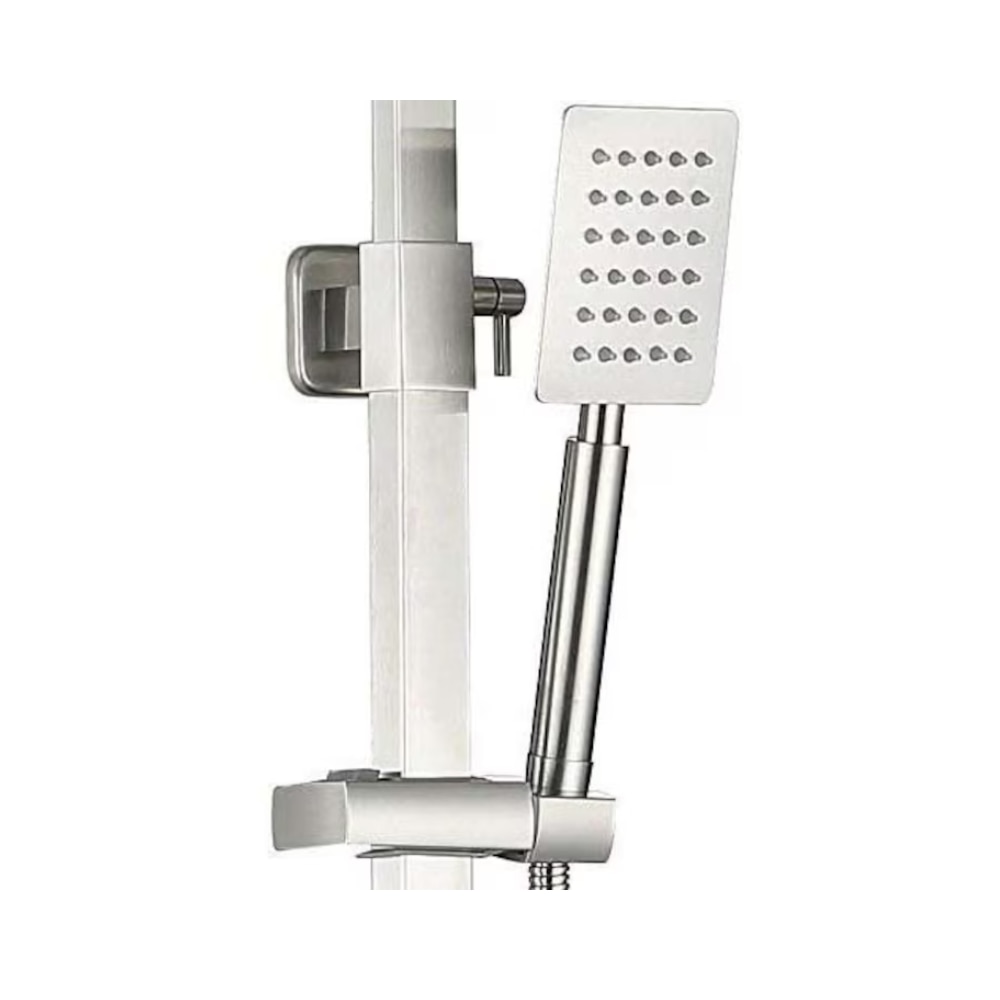 Set dus cu baterie, dus para fixa si mobila, Inox SUS304, Gri, K KORMAN ...