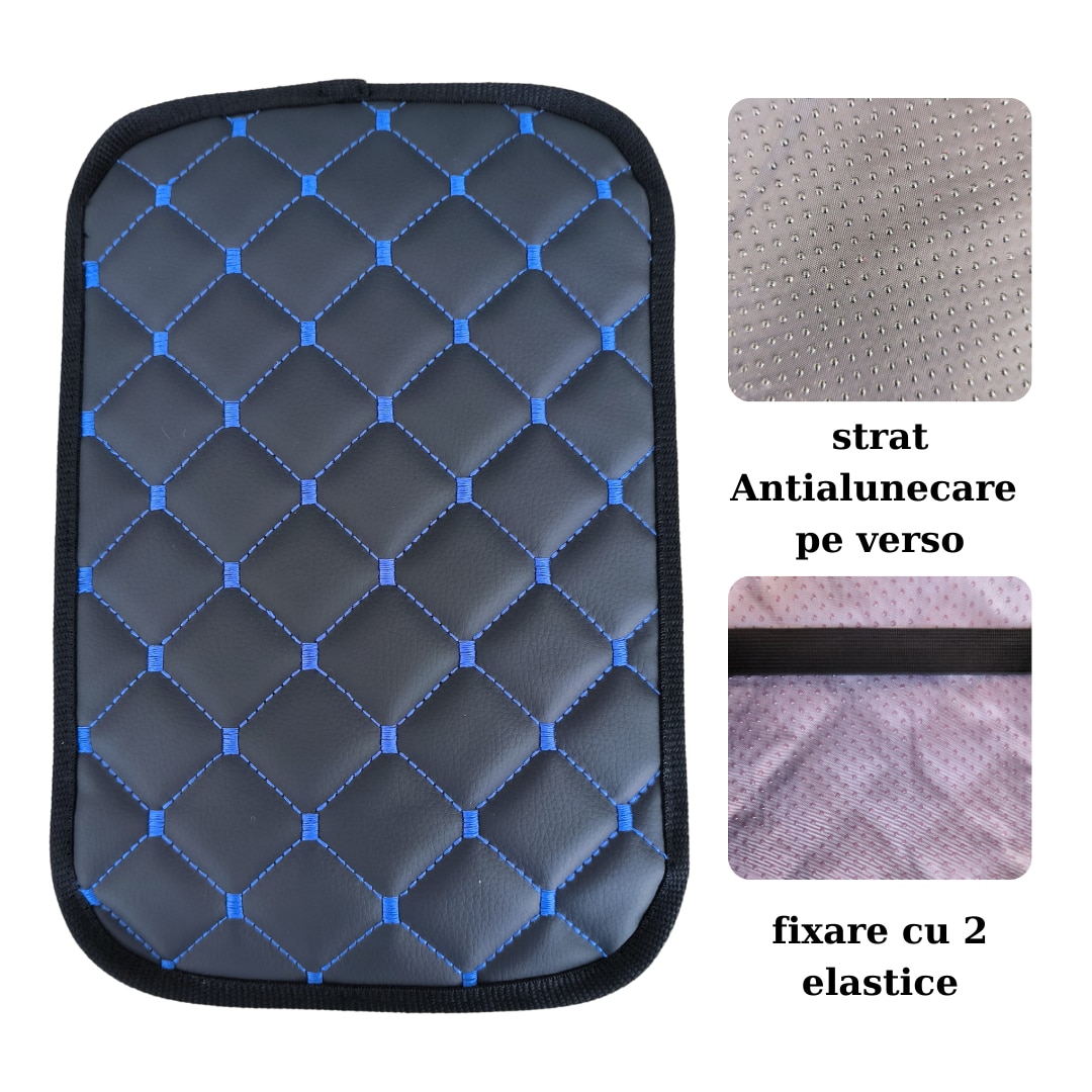 Husa, Protectie auto pentru cotiera, din piele ecologica matlasata ...