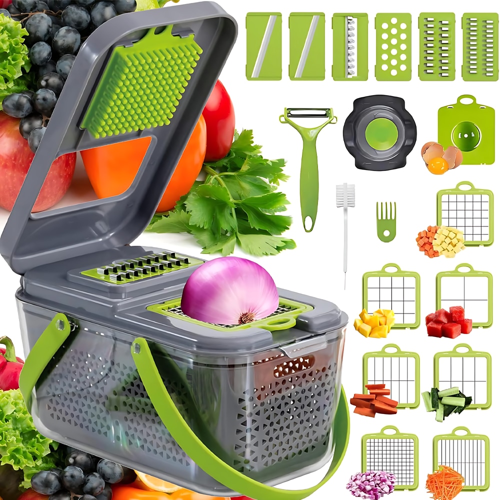 Feliator de Legume 22 in 1 Teno®, multifunctional, 8 taieturi ...