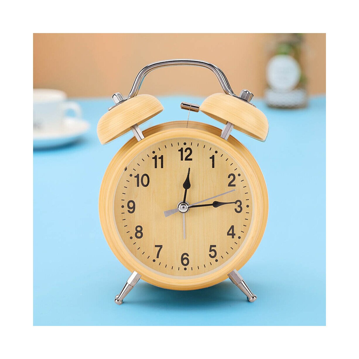 Ceas de masa mecanic retro, natur, 13cm - eMAG.ro