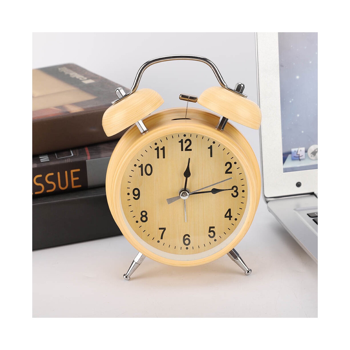 Ceas de masa mecanic retro, natur, 13cm - eMAG.ro