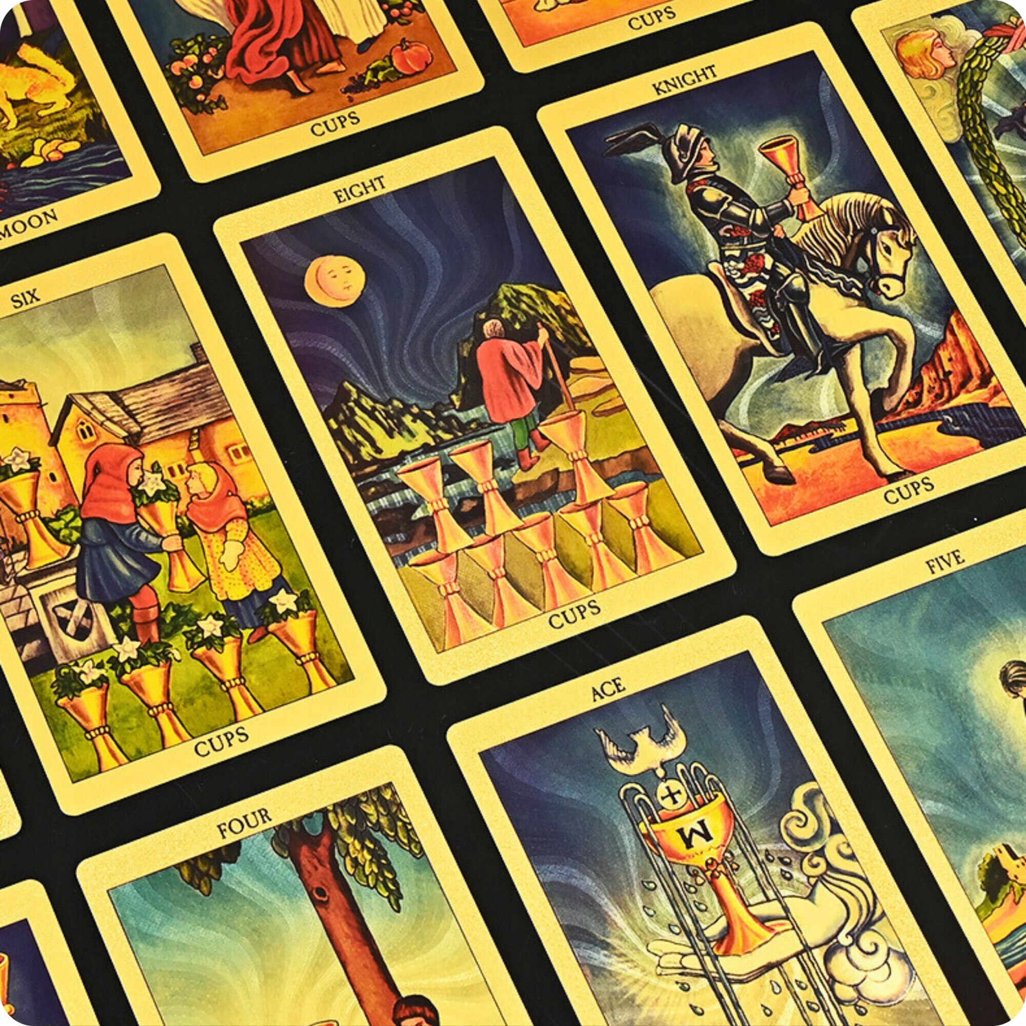 Set de carti Tarot Rider, format mare 7x12cm, ilustratii mistice ...