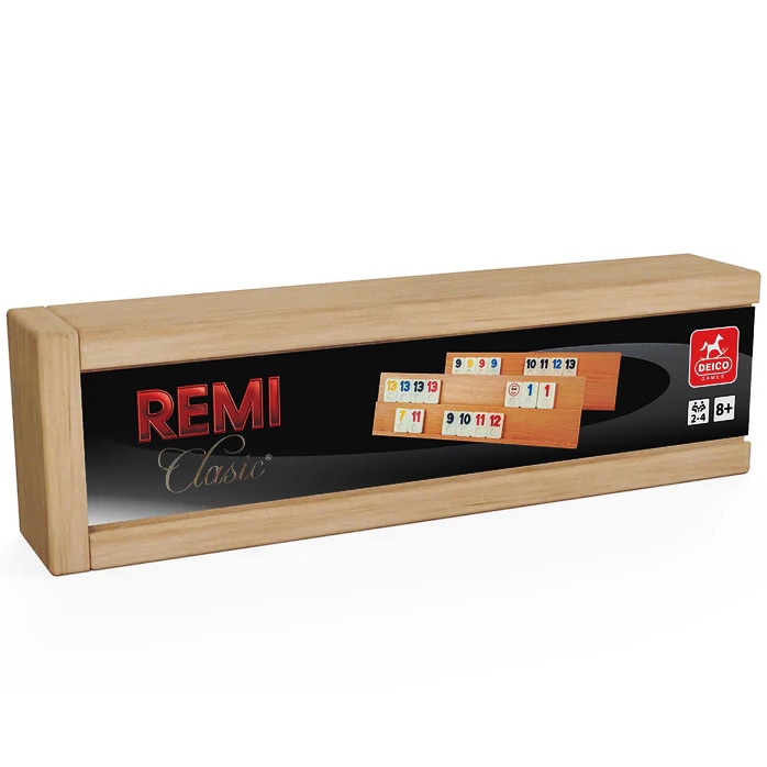 Joc Remi/Rummy din Lemn masiv si piese de piatra/os, 4 table de joc ...