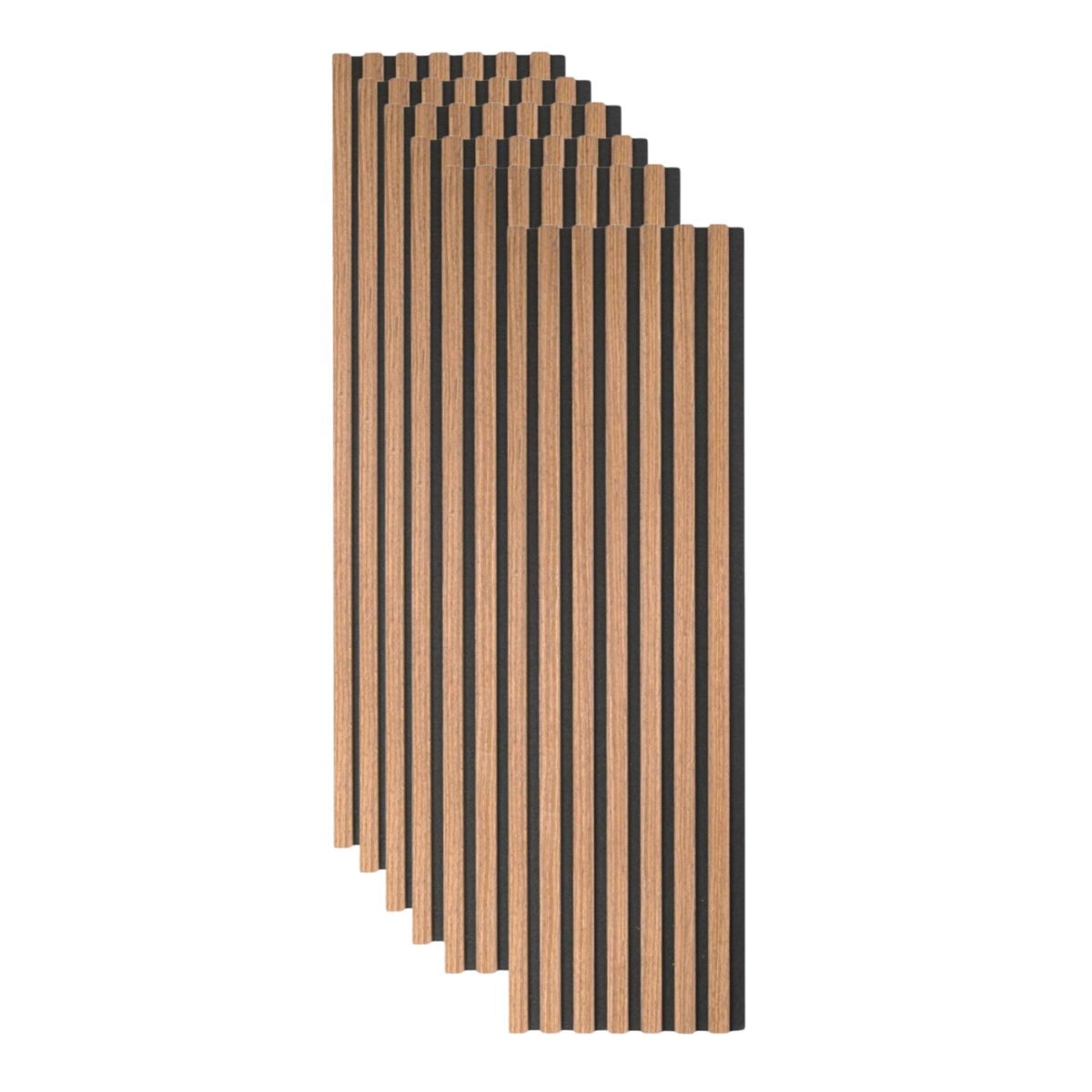 Set 6 Panouri riflaj acustic decorativ, MDF si pasla, Naimeed D7100 ...