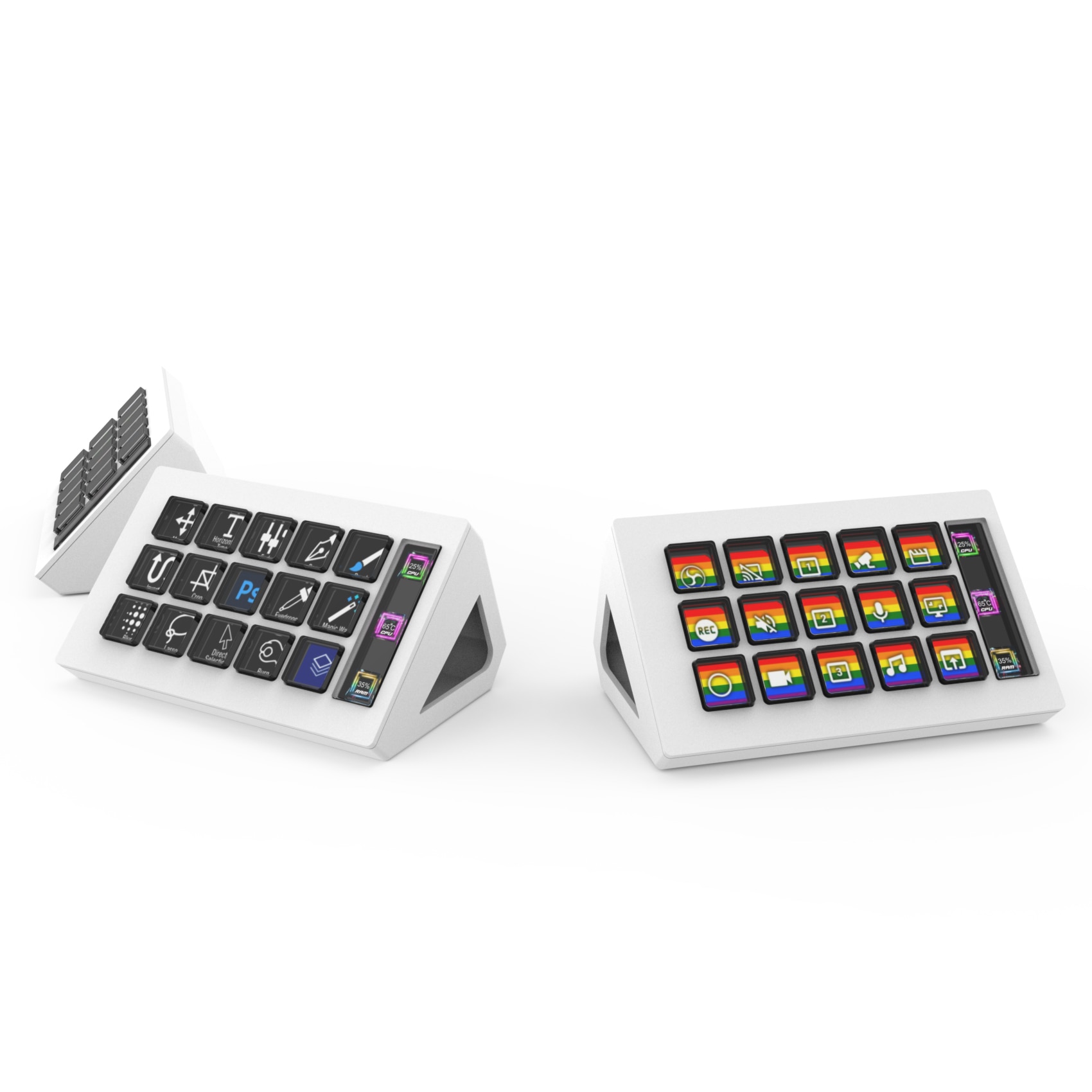 Stream Deck pentru PC cu 15 Taste LCD Programabile + Ecran Suplimentar ...
