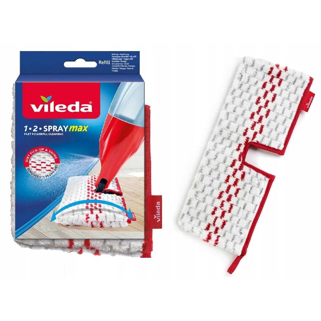 Mop Vileda 1-2 Spray MAX, trapezoidal, microfibra, 35x14cm - eMAG.ro